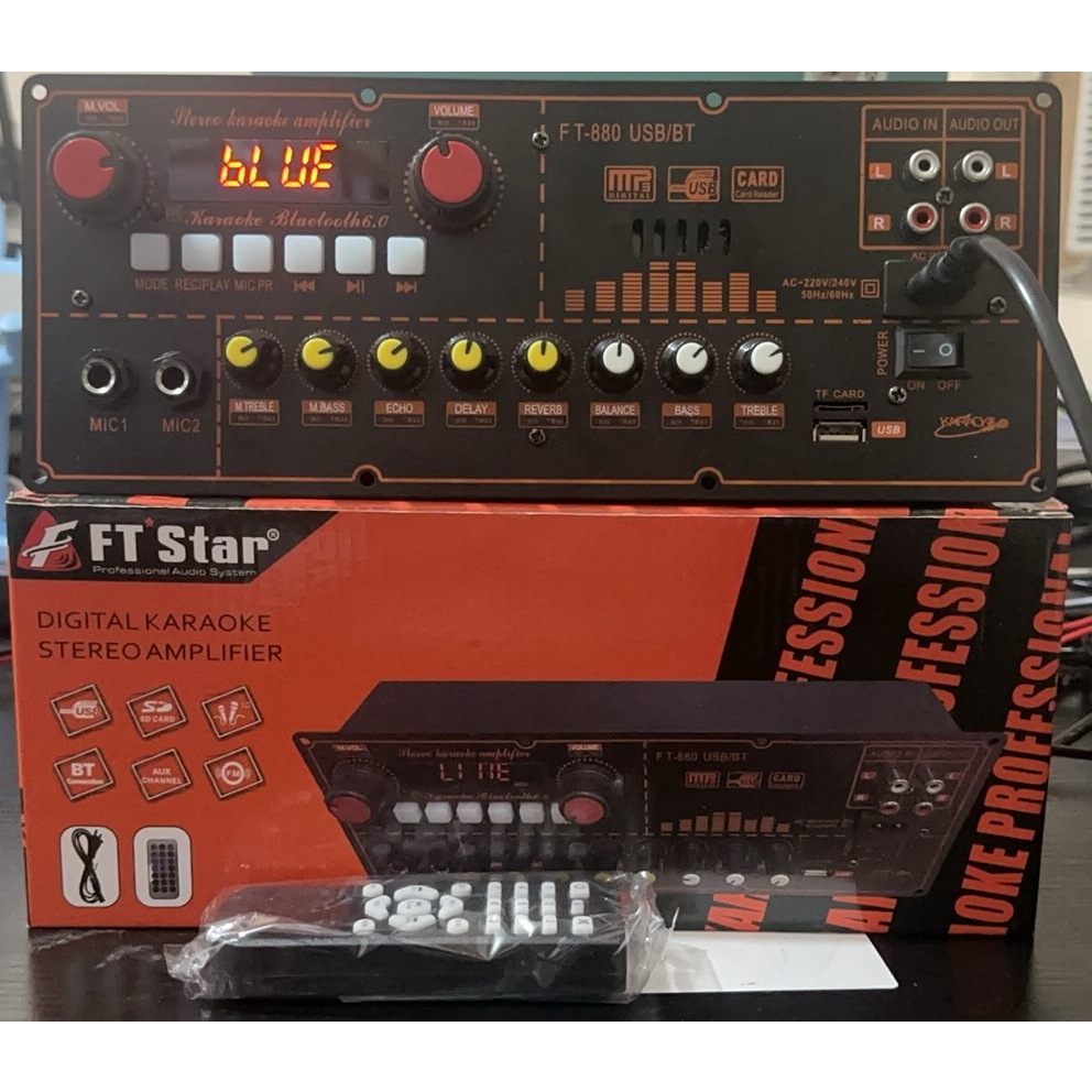 FT STAR Input Amplifier 1200W 220V Digital Bluetooth Stereo Amplifier ...