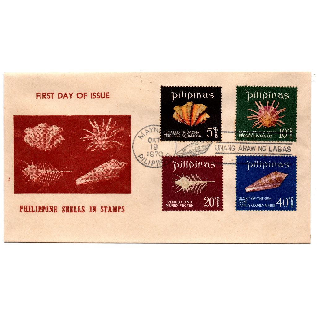 1970 First Day Cover Cachet Philippine Seashells First Day Issued ...