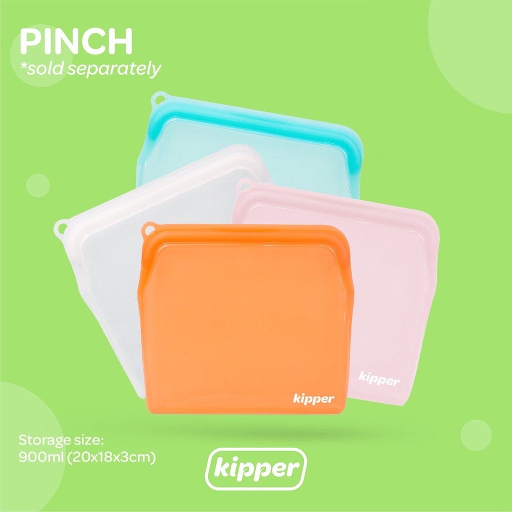 (SALE) Bollie Baby x Kipper PINCH Reusable Storage Bags 900ml (Pure ...