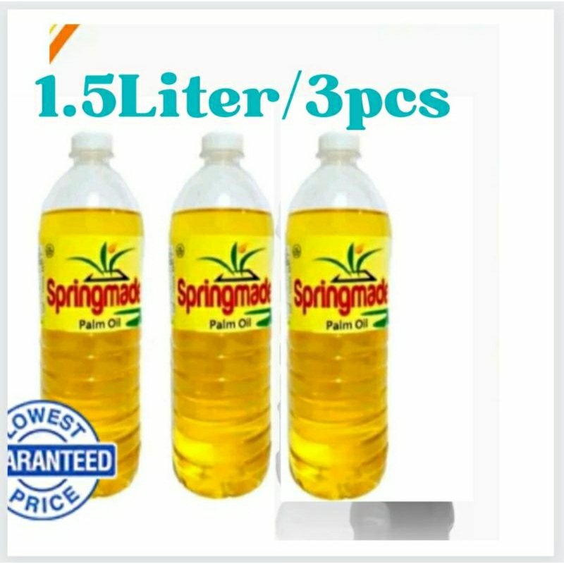 SpringMade 1.5L/3pcs Cooking Oil Palm Oil | Shopee Philippines