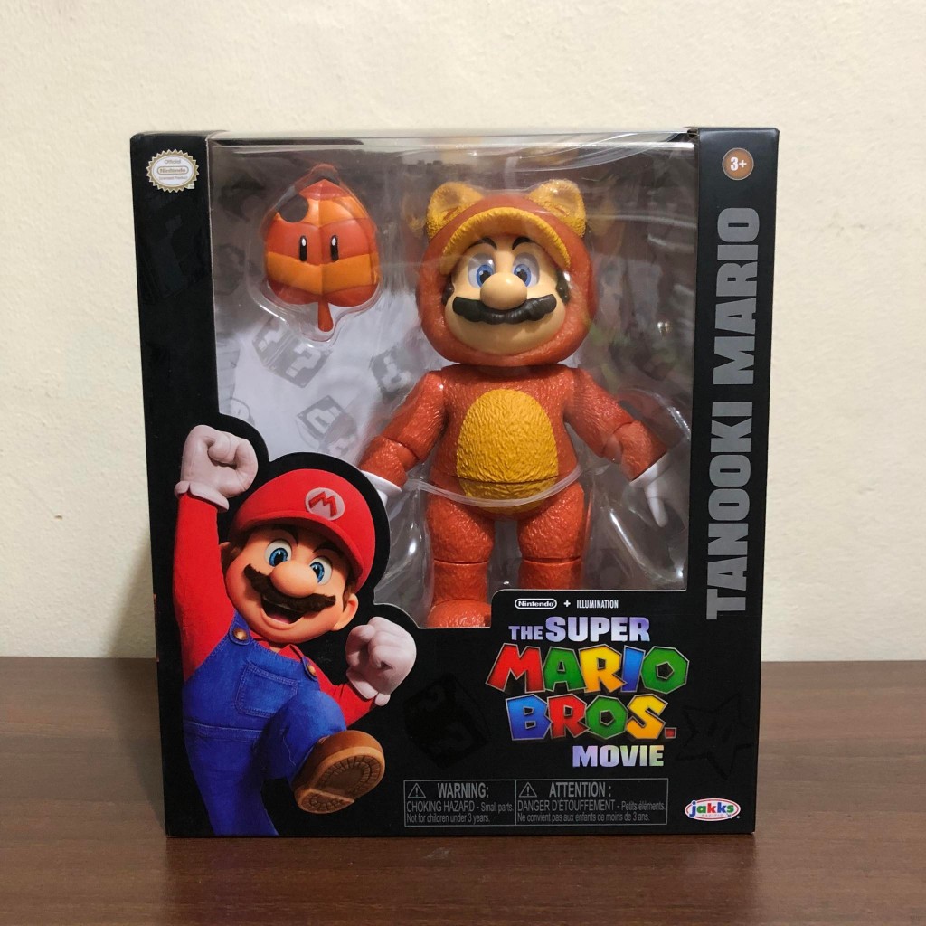 Super Mario Bros Movie 5 Inch Tanooki Mario Figure with Leaf Accessory ...