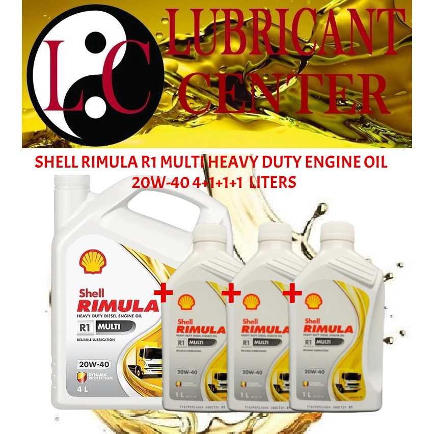 SHELL RIMULA R1 MULTI HEAVY DUTY ENGINE OIL 20W-40 7 LITERS | Shopee ...
