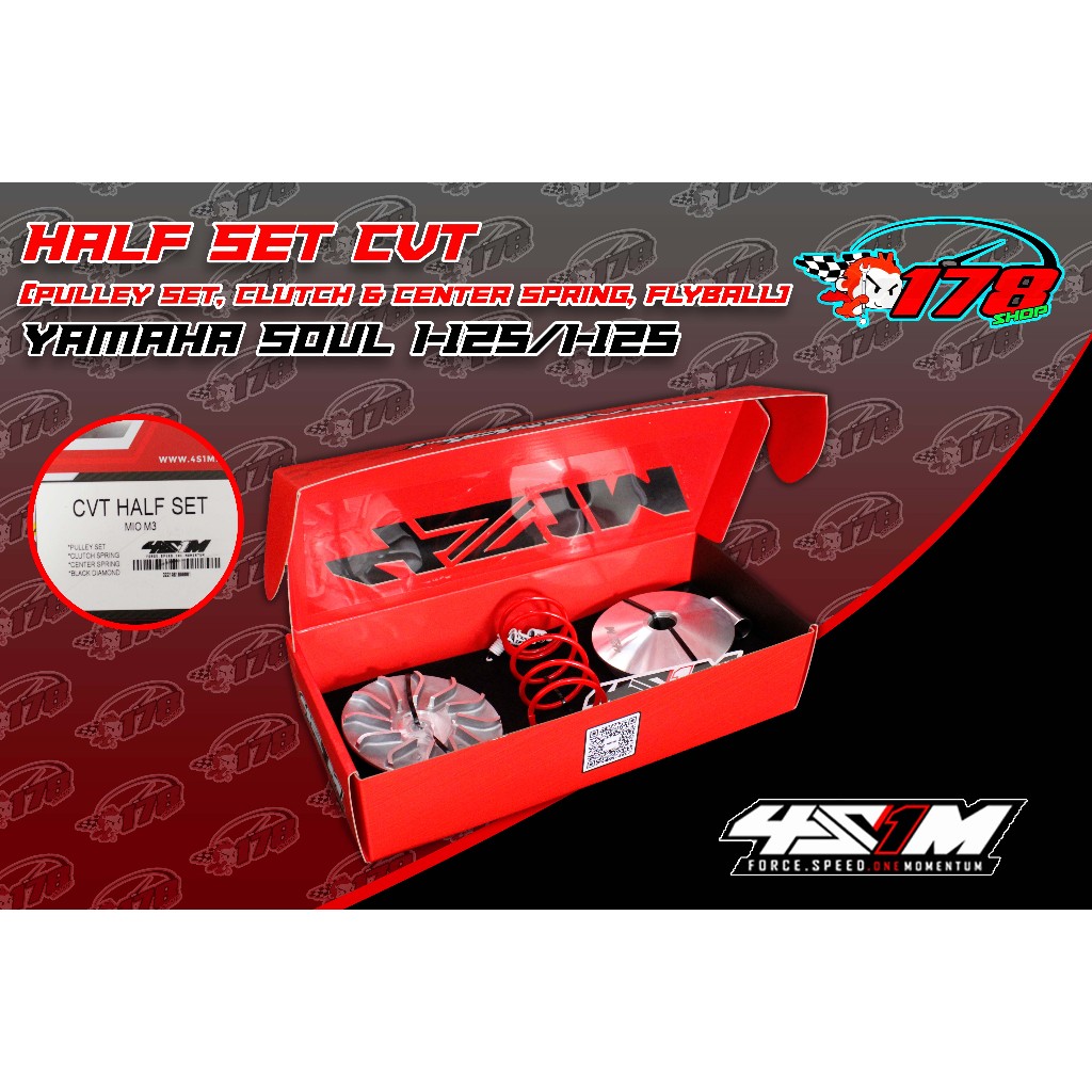 4s1m cvt mio i 125/soul i 125/m3 half set (pulley set fly ball springs ...