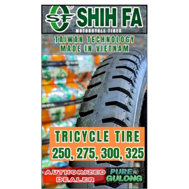 SHIHFA 250x17 275x17 300x17 327x17 250x18 275x18 300x18 TRICYCLE TIRE ...