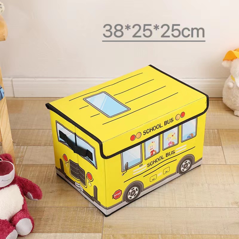 kids storage box chair kids stool ottoman foldable storage bus children ...