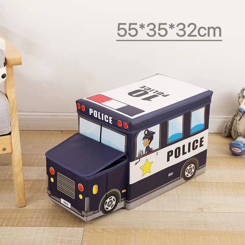 kids storage box chair kids stool ottoman foldable storage bus children ...