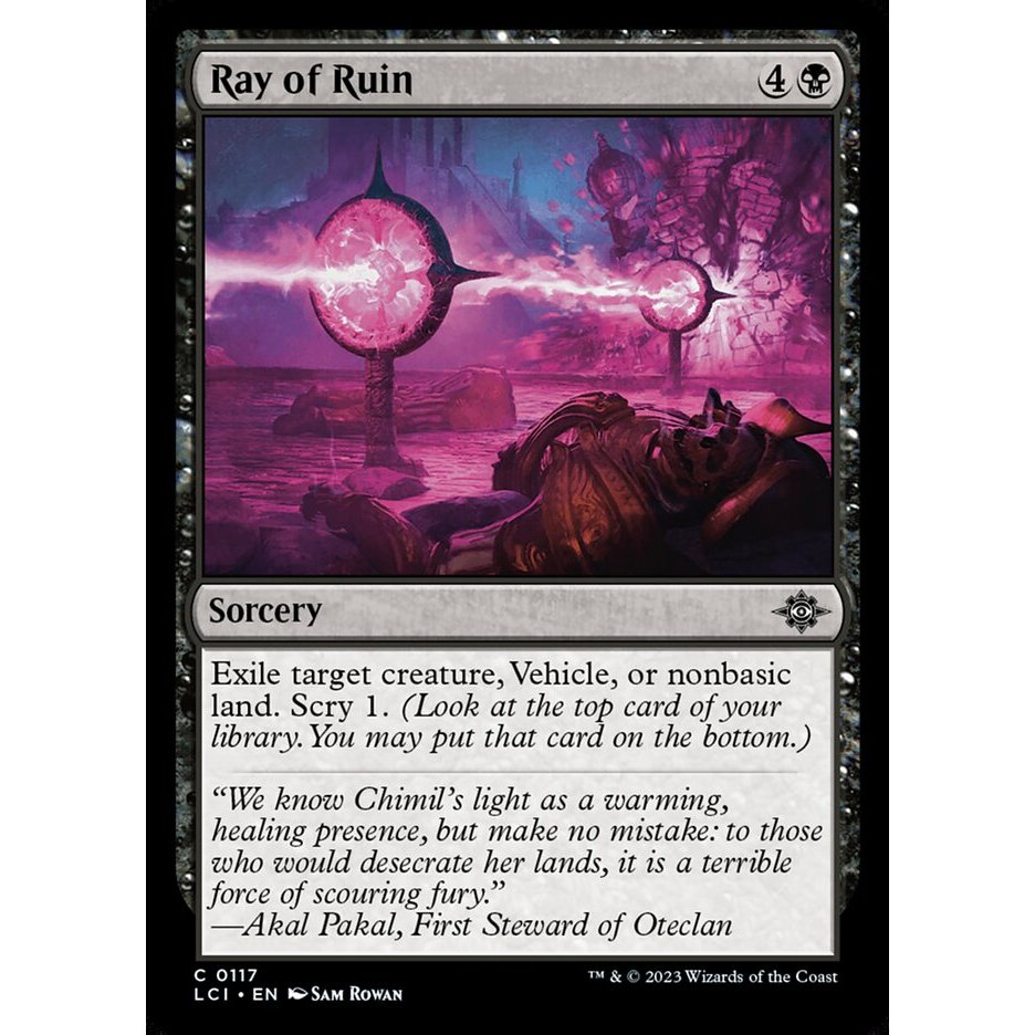 Magic the Gathering - Ray of Ruin - MTG Black - LCI - NM (_BKR ...