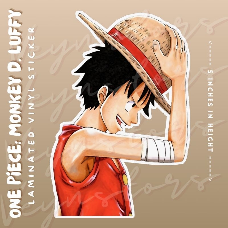 ONE PIECE LUFFY RED WATERPROOF VINYL STICKER | Shopee Philippines