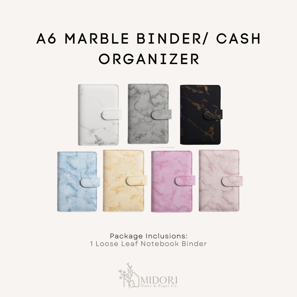A6 Marble Binder/ Cash Organizer "BINDER ONY" | Shopee Philippines