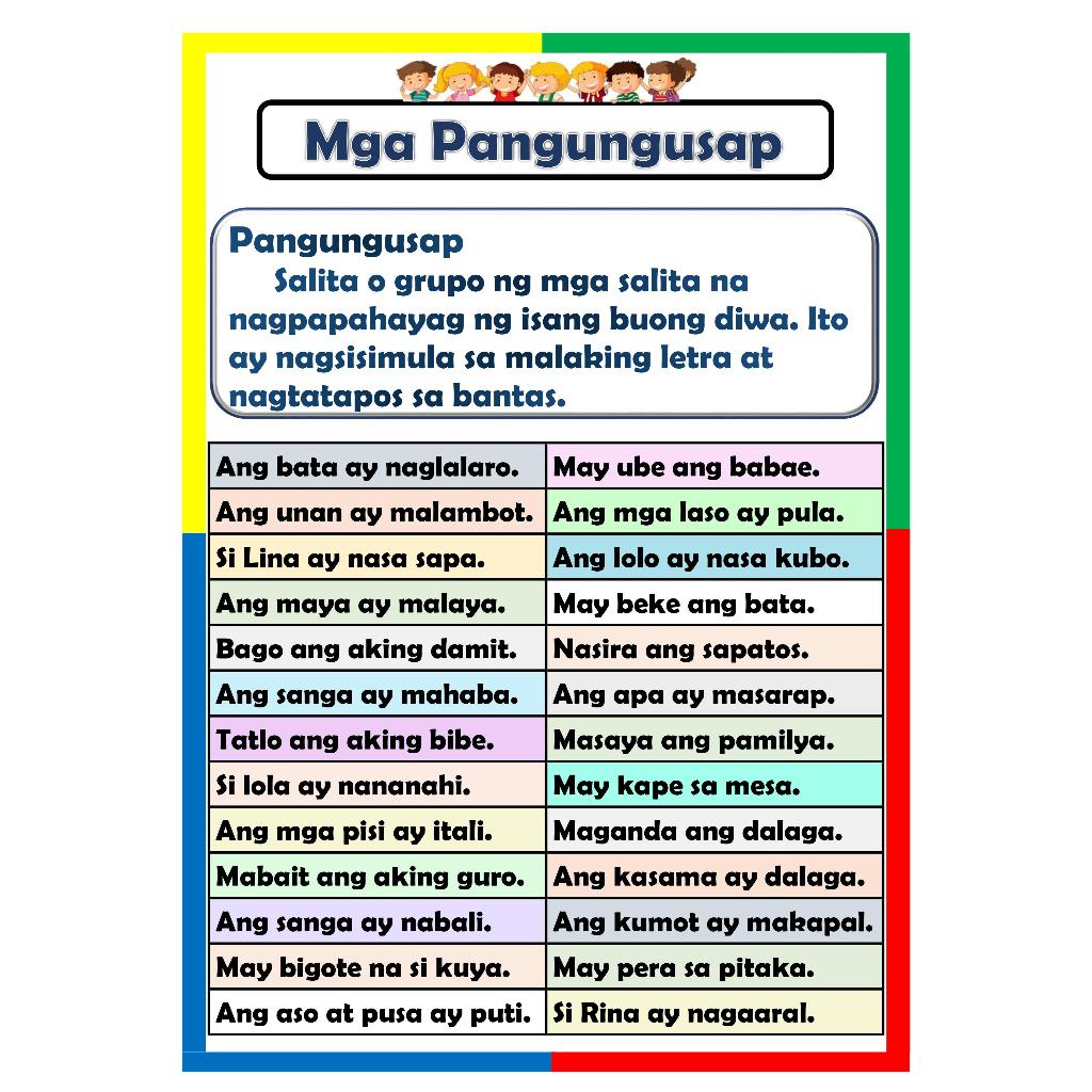 Laminated Educational Chart - Pagbasa Category - A4 - with random ...