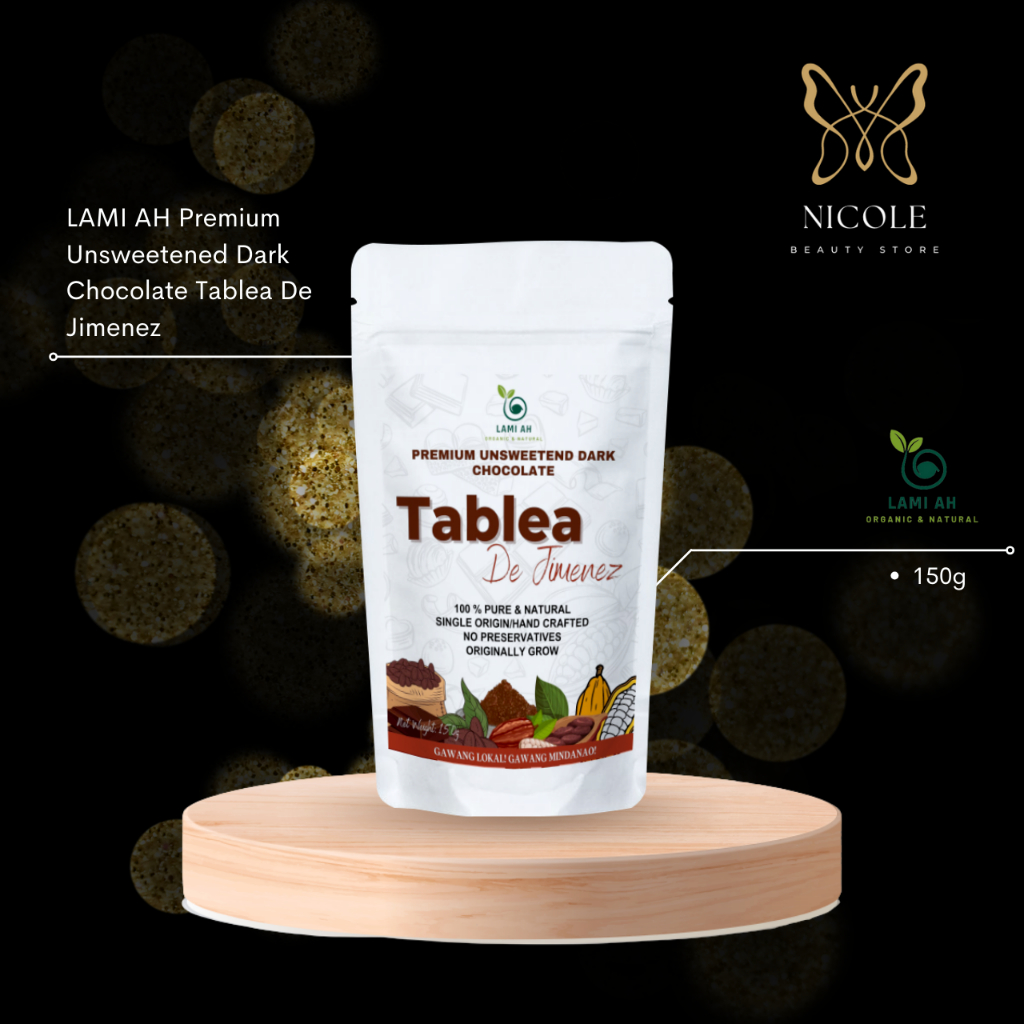 LAMI AH Organic & Natural Premium Unsweetened Dark Chocolate Tablea De ...