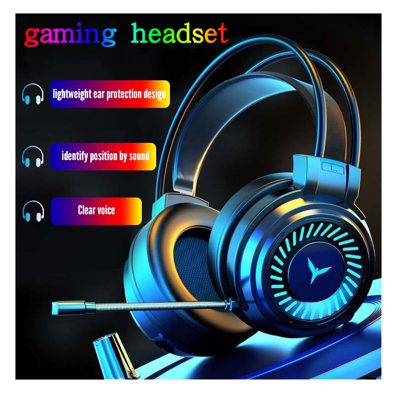 Wired Headphones Gaming Headset Headphones with Microphone for PC ...
