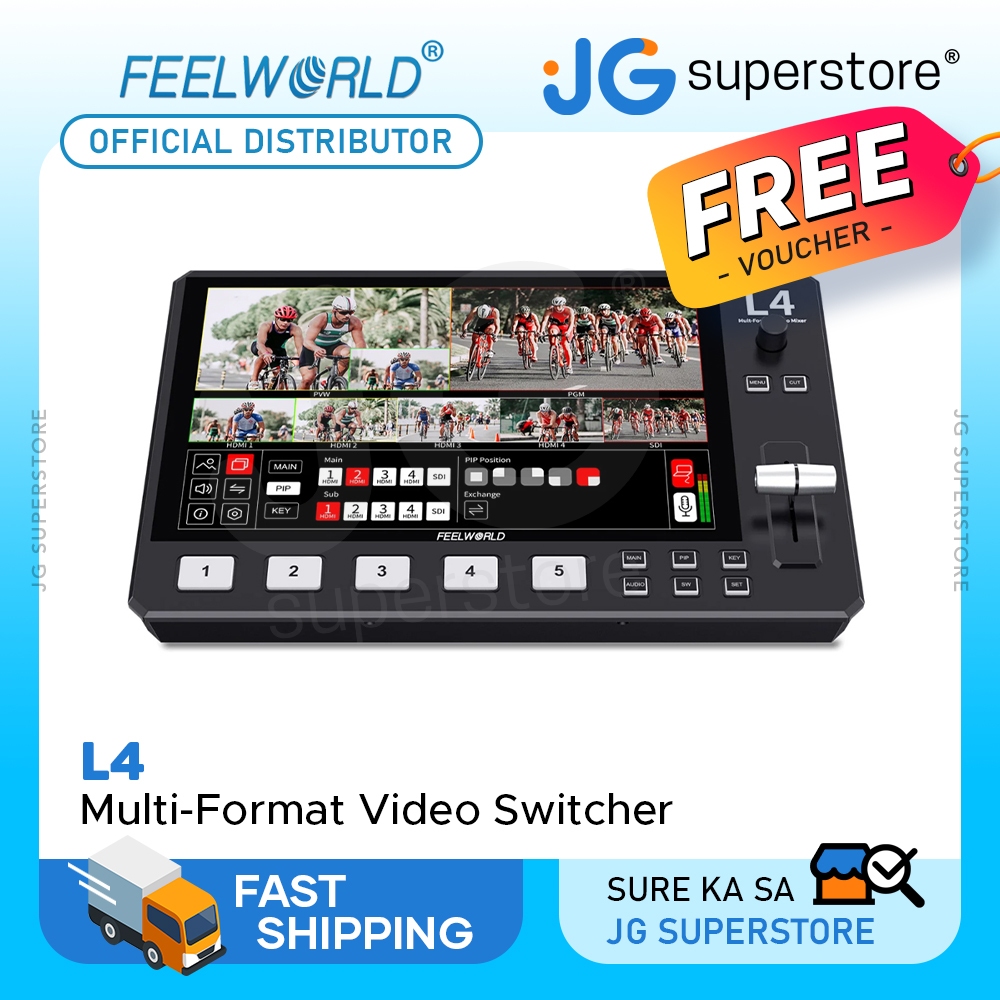 Feelworld L4 10.1" Touch Screen Display Multi-Format Video Mixer ...