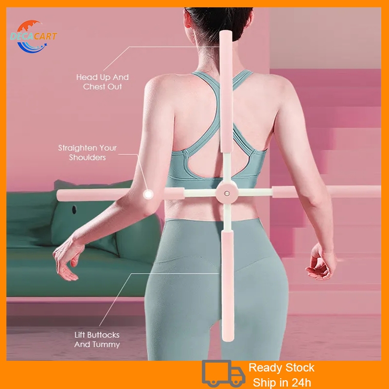 Yoga Hunchback Corrector Adjustable Body Stick Cross Open Back Standing ...