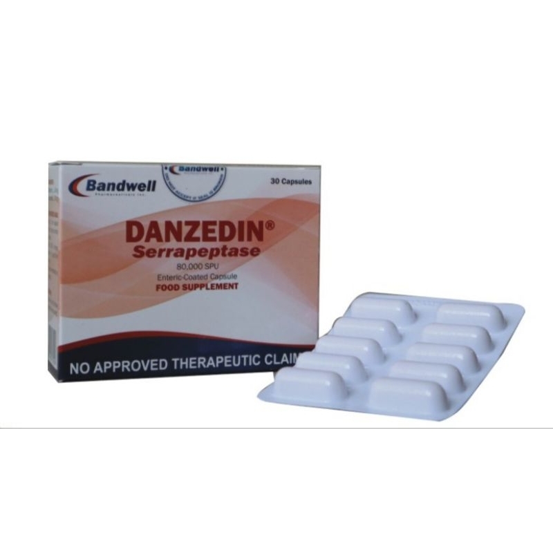 Danzedin Serrapeptase 80,000 SPU Enteric Coated Capsule 30s | Shopee ...