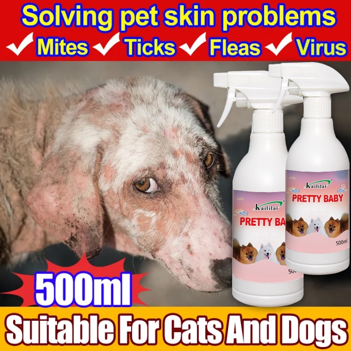 Pet Skin Treatment Spray 500ML (1 Box) Antifungal Spray For Dog Cat Pet ...
