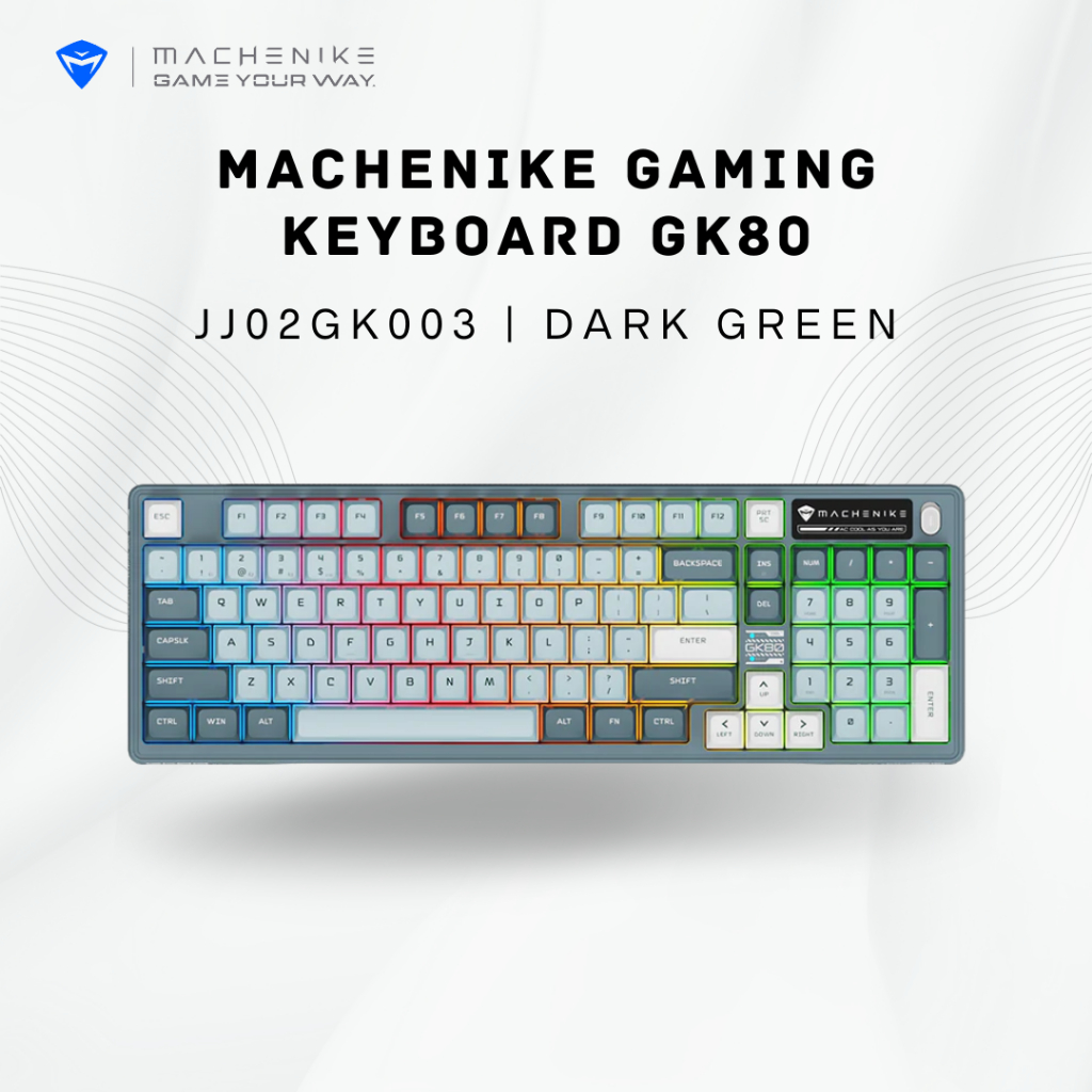 MACHENIKE KEYBOARD GK80 THREE MODE DARK GREEN VENUS SWITCH (JJ02GK003 ...