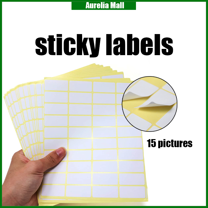 13x38MM White Adhesive Sticky Labels Stickers Tags Blank Self Adhesive ...