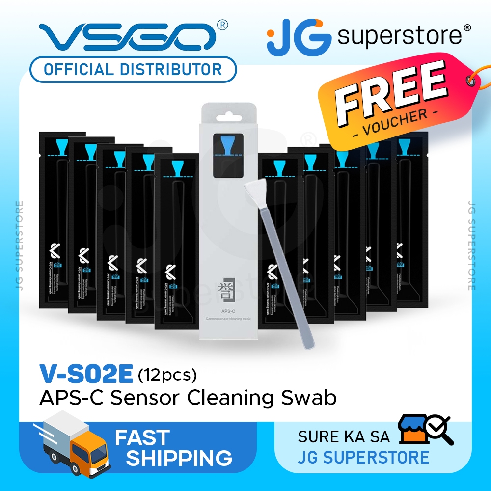 VSGO VS-S02-E 12pcs 16mm APS-C Sensor Microfiber Cleaning Swab for DSLR ...