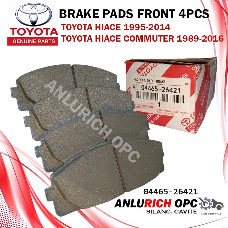 TOYOTA GENUINE FRONT BRAKE PAD SET Toyota Hiace 1995-2014 / Hiace ...
