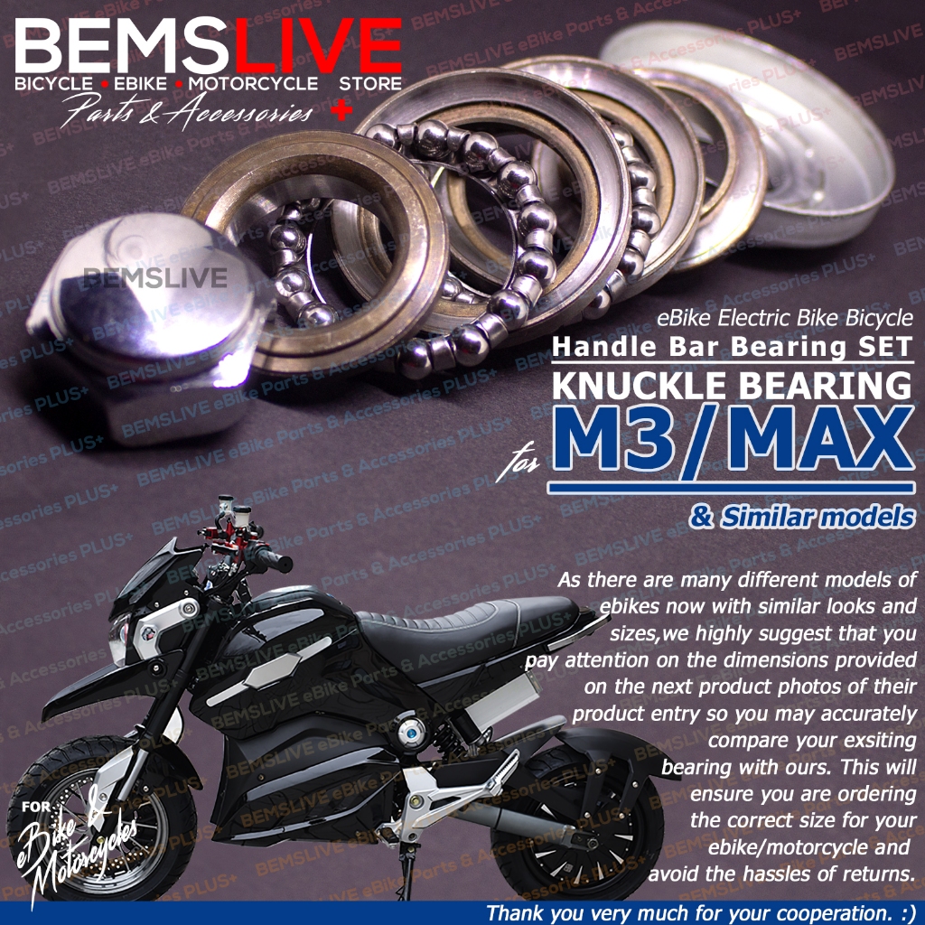 HANDLE BAR Knuckle BEARING T-Post SET (Original Set) for M3 / Max ...