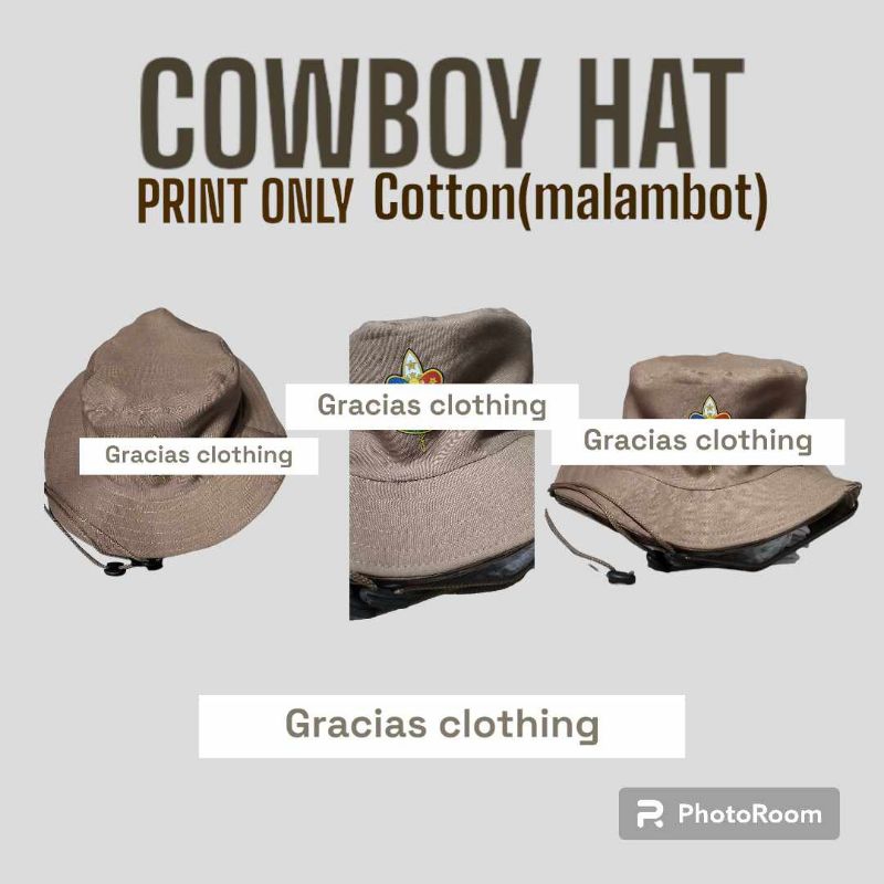 COWBOY HAT BSP TASLAN FABRIC GOOD QUALITY W/LOWEST PRICE | Shopee ...