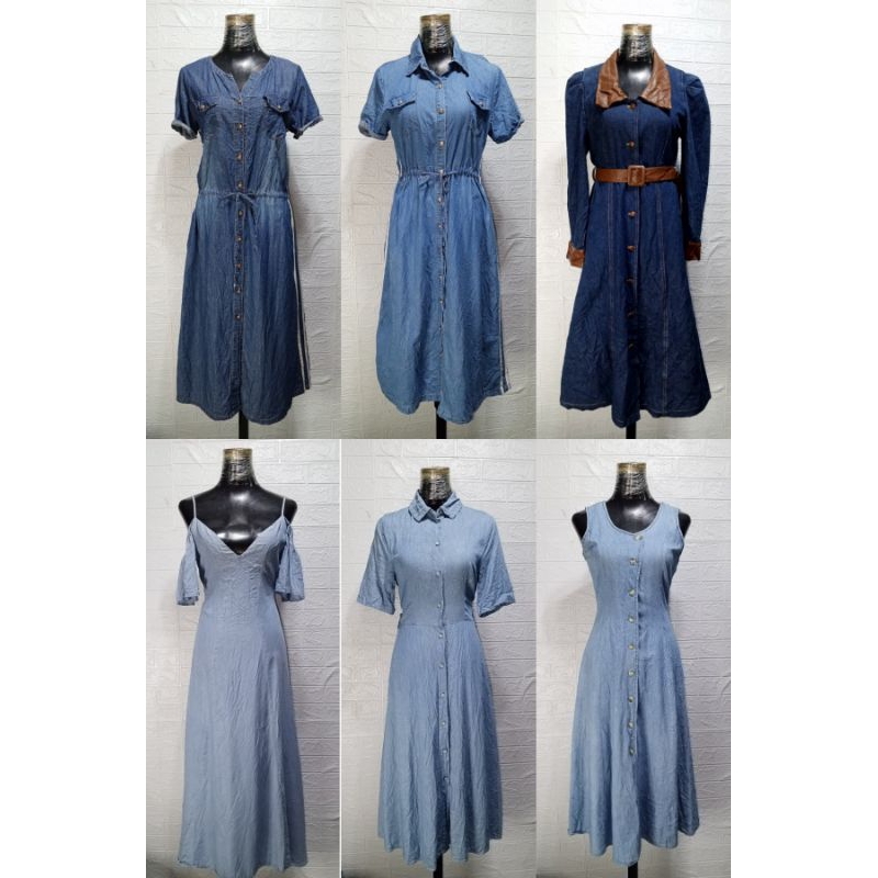 Denim Dress (PRELOVED-2)batch 13 | Shopee Philippines