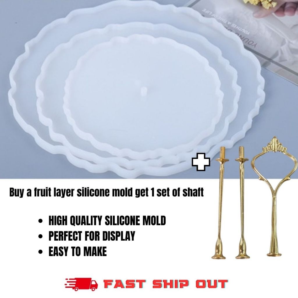 Three Layer Cake Stand Mold Silicone Mold Fruit Tray Mold Resin Epoxy Art DIY mold | Shopee ...