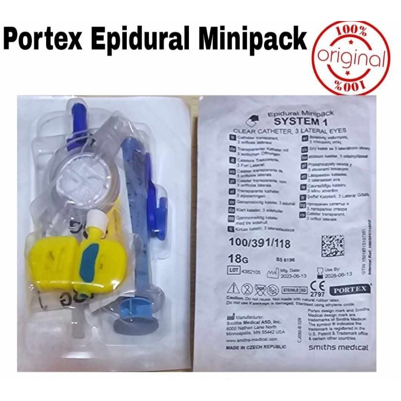 Epidural Set G16, G18 and G18 with Clamp (PORTEX)EPIDURAL MINIPACK ...
