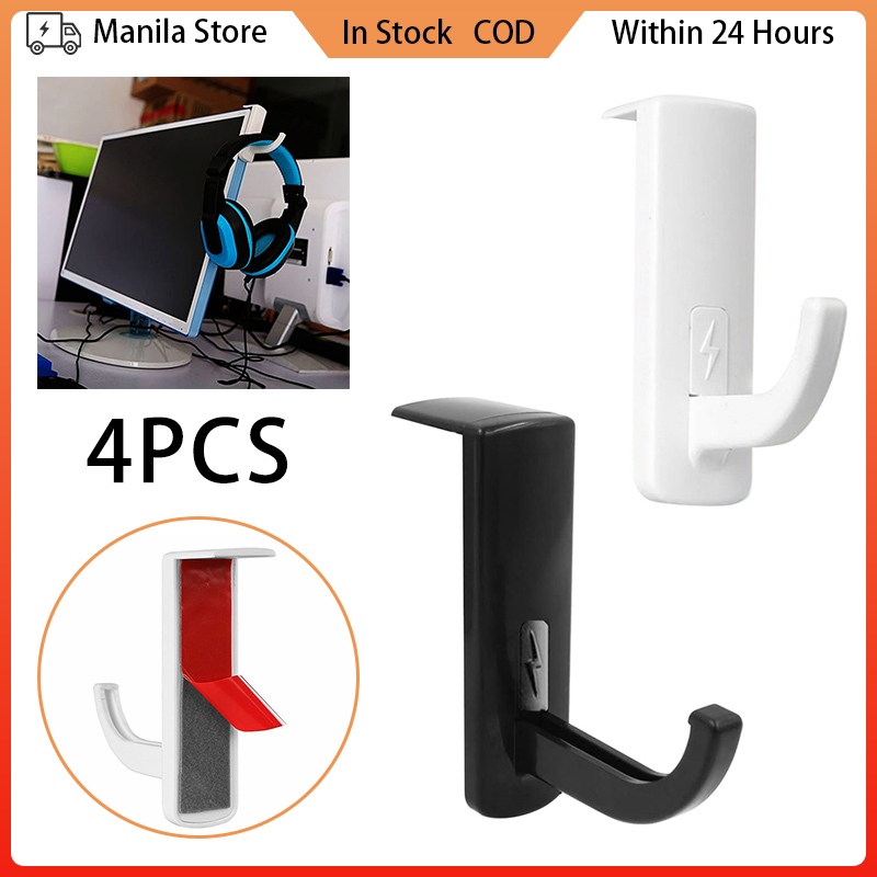 4pcs Headphone Headset Hanger Headphone Stand Holder Universal PC ...
