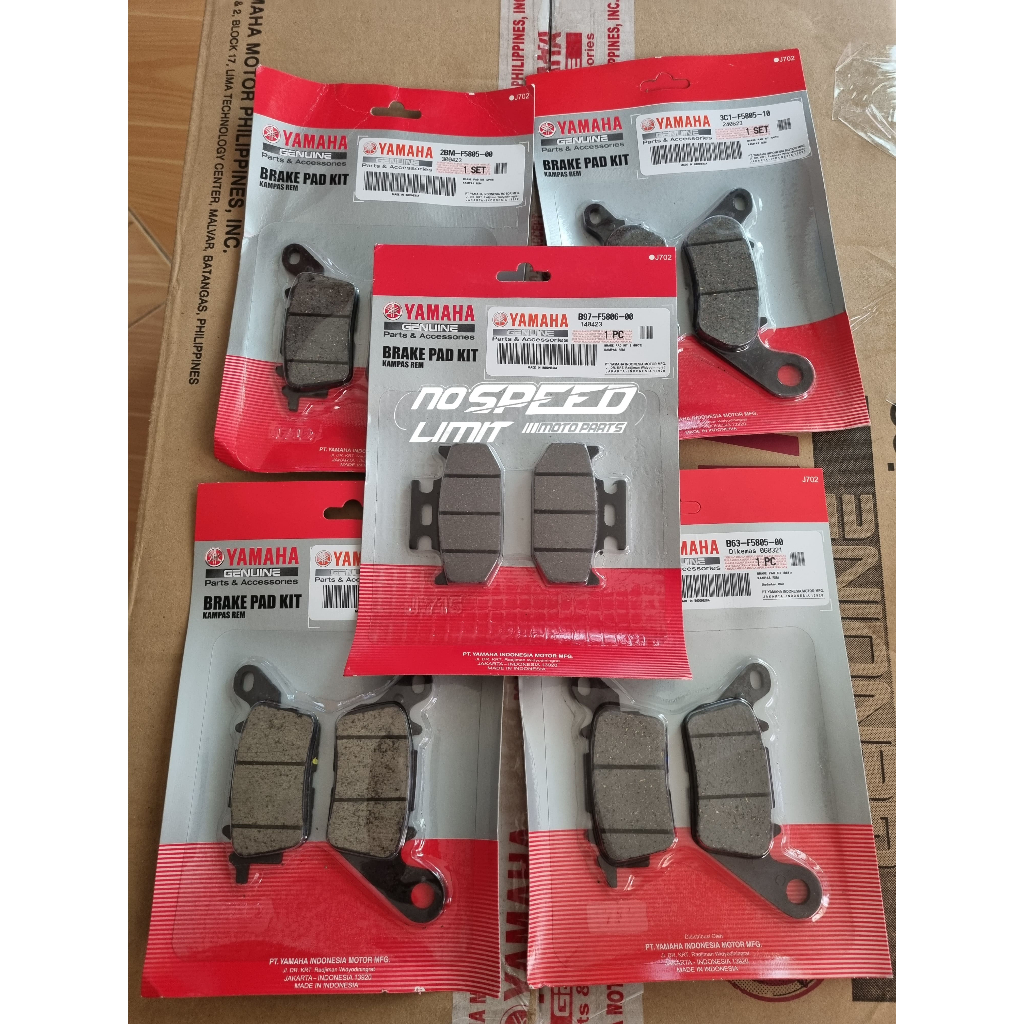 Yamaha Genuine Front and Rear Brake Disc Pad Aerox/Nmax/Mio/Sniper ...