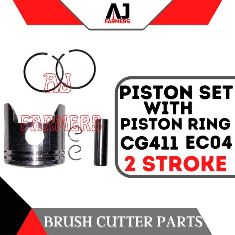 Assembly Piston Set With Piston Ring 40mm Brush Cutter Grass Cutter 2 ...