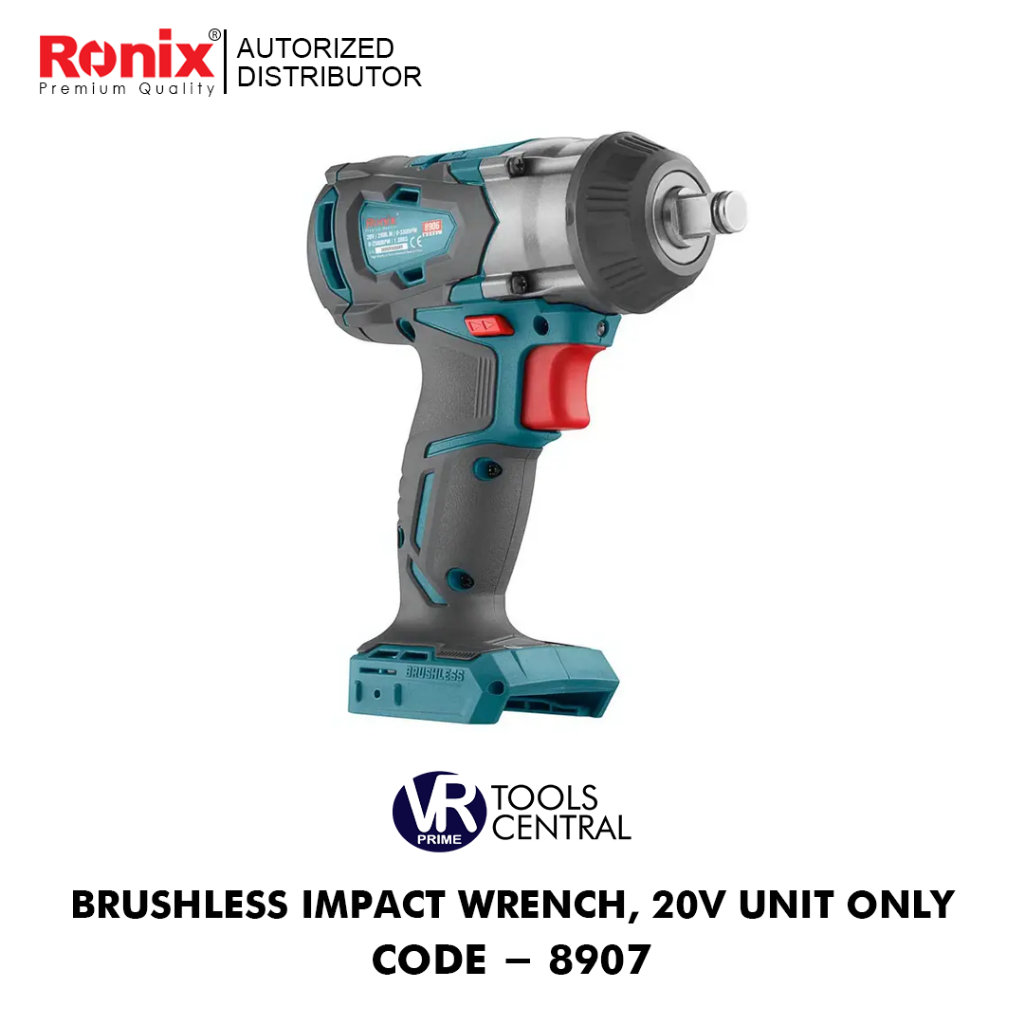 Ronix® By VR Prime - Brushless Impact Wrench, 20V UNIT ONLY (code: 8907 ...