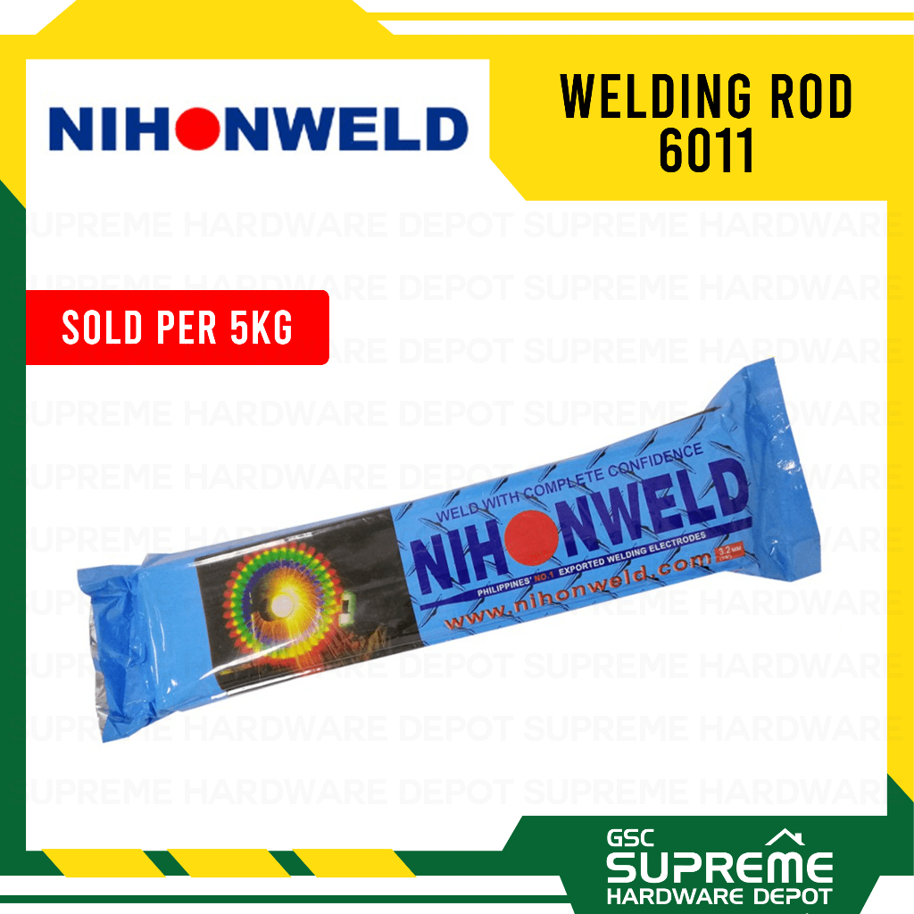 NIHONWELD Welding Rod Electrode 6011 3/32 1/8 5/32 - 5KG PER PACK ...
