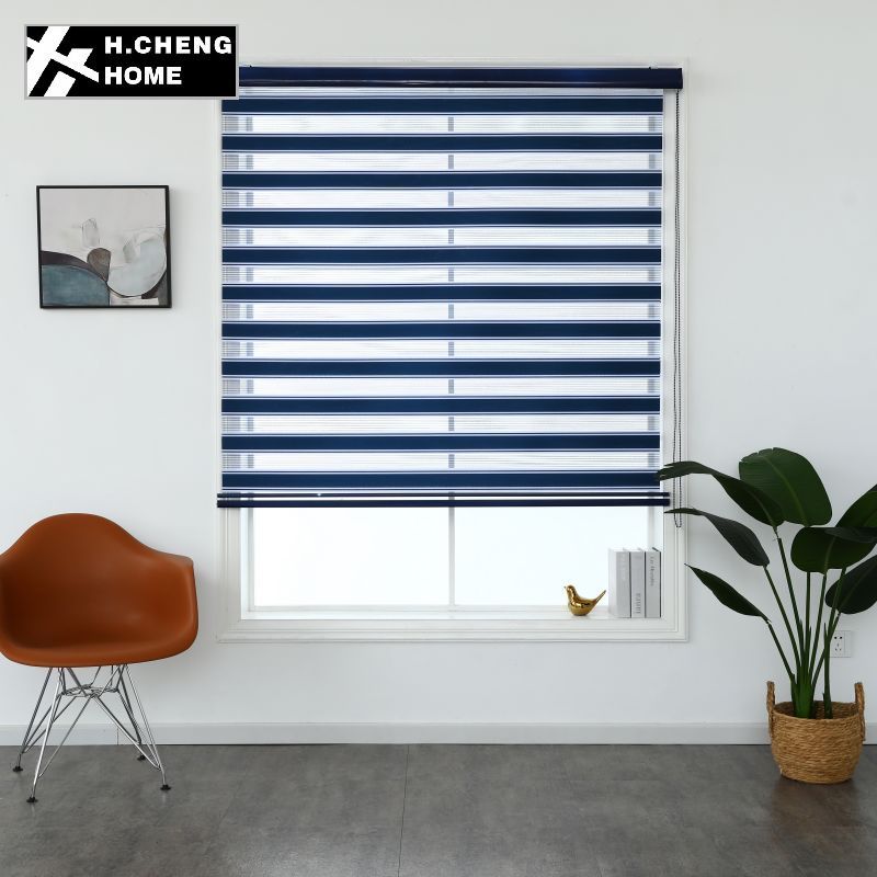 H.CHENG HOME Multi-color Korean Venetians Duo Roller Blinds Plain Color ...