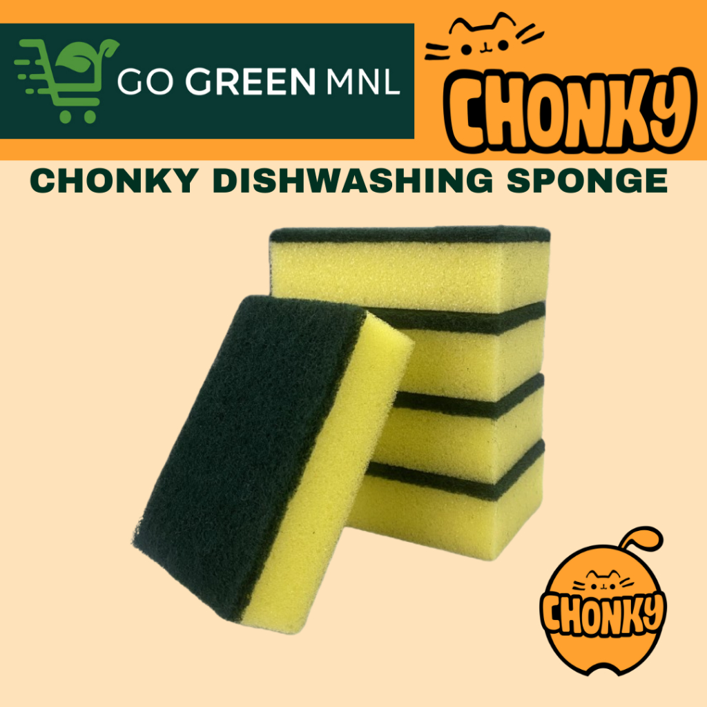 CHONKY Dishwashing Sponge Multifunctional Household Kitchen Double ...