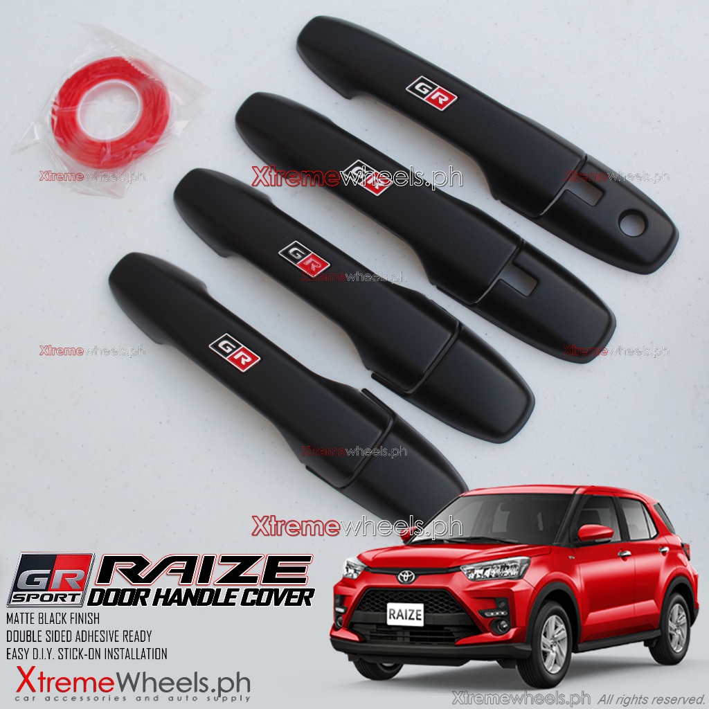 Toyota Raize 2022 TO 2025 Door Handle Cover Matte Black Gr logo ...