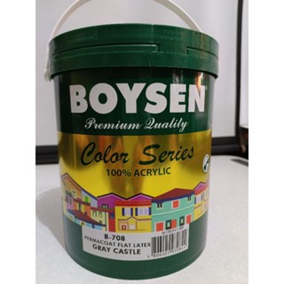 BOYSEN Paint B-708 Permacoat Flat Latex GRAY CASTLE (4L) | Shopee ...