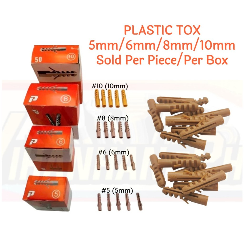 PLASTIC TOX 5mm/6mm/8mm/10mm (Sold Per Piece/Box) | Shopee Philippines