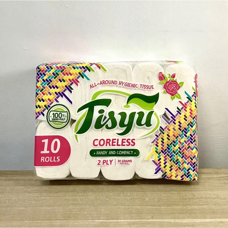10 X TISYU Coreless Bathroom Tissue 2 Ply 30 G | Shopee Philippines