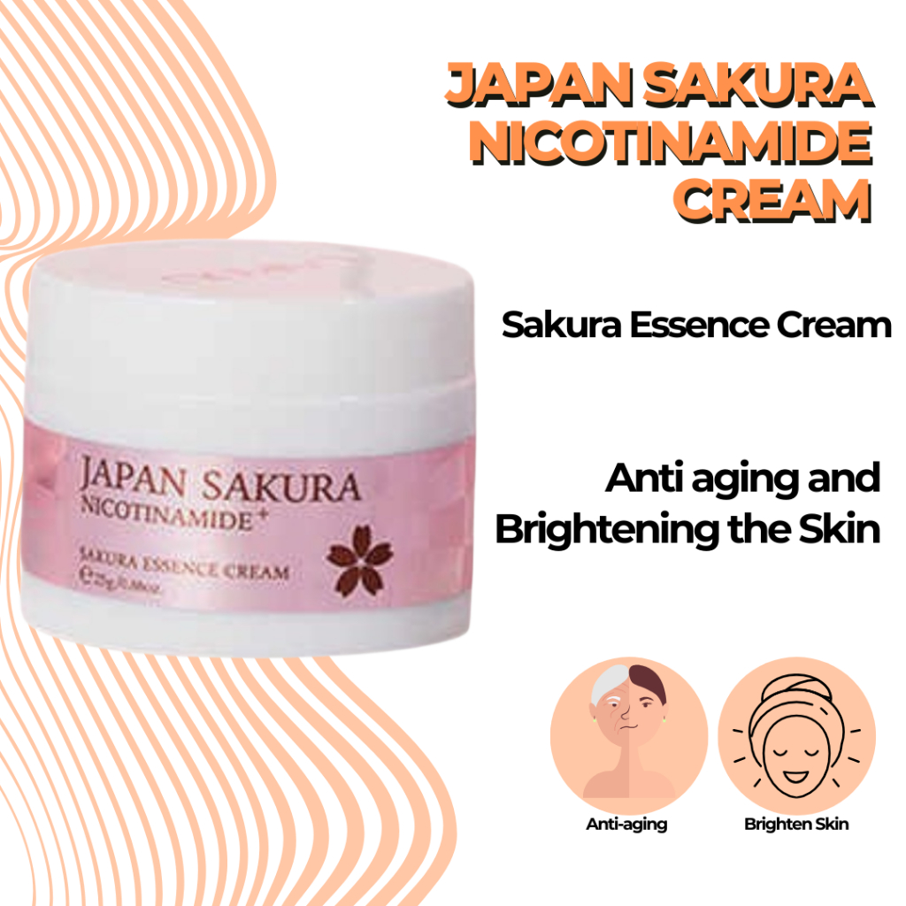 ORIGINAL Japan Sakura Nicotinamide Sakura Essence Face Cream Hydrating ...