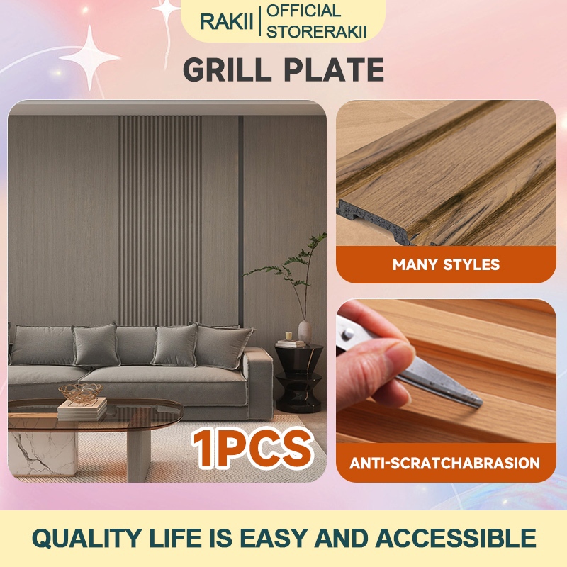 Waterproof Solid Wood PVC Panel Board 3D Home Living Room Wall Decor ...