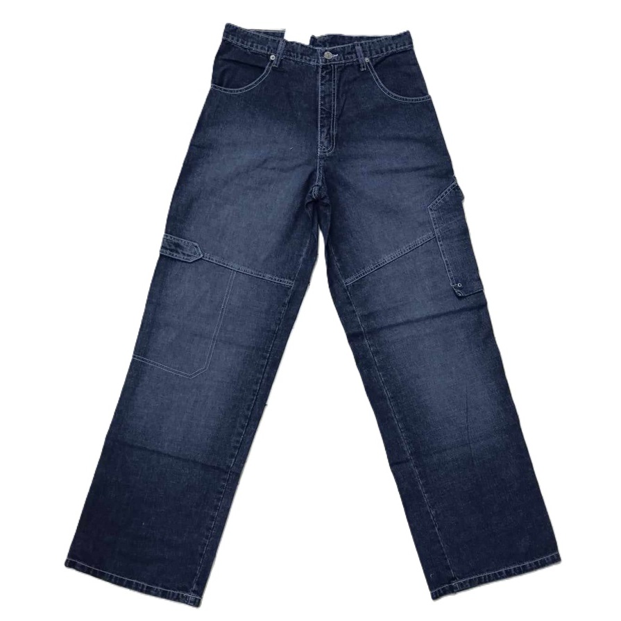CLUB R #8659 MENS DENIM PANTS WITH SIDE POCKET WITH BLASTING SEMI BAGGY ...
