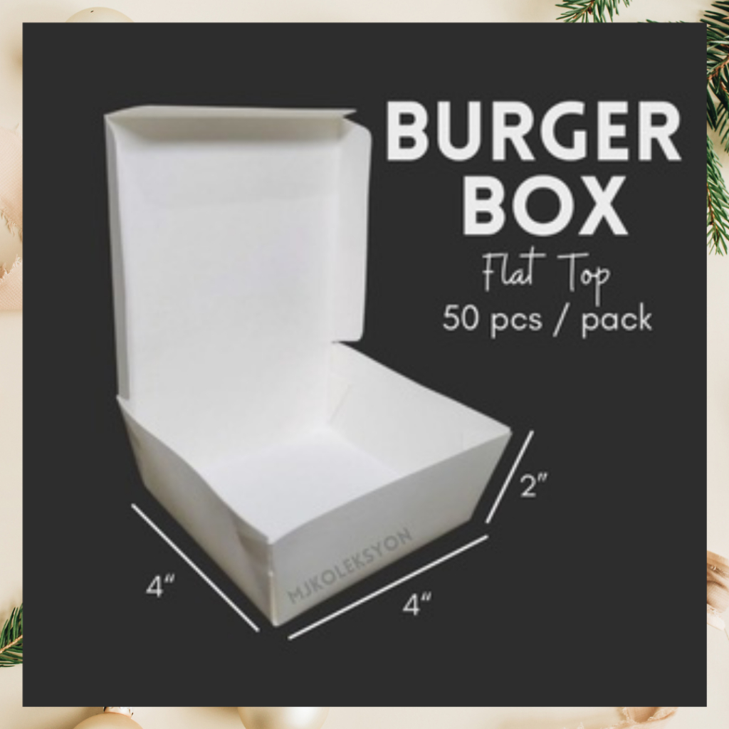 50pcs Burger Box FLAT TOP For your business | Shopee Philippines