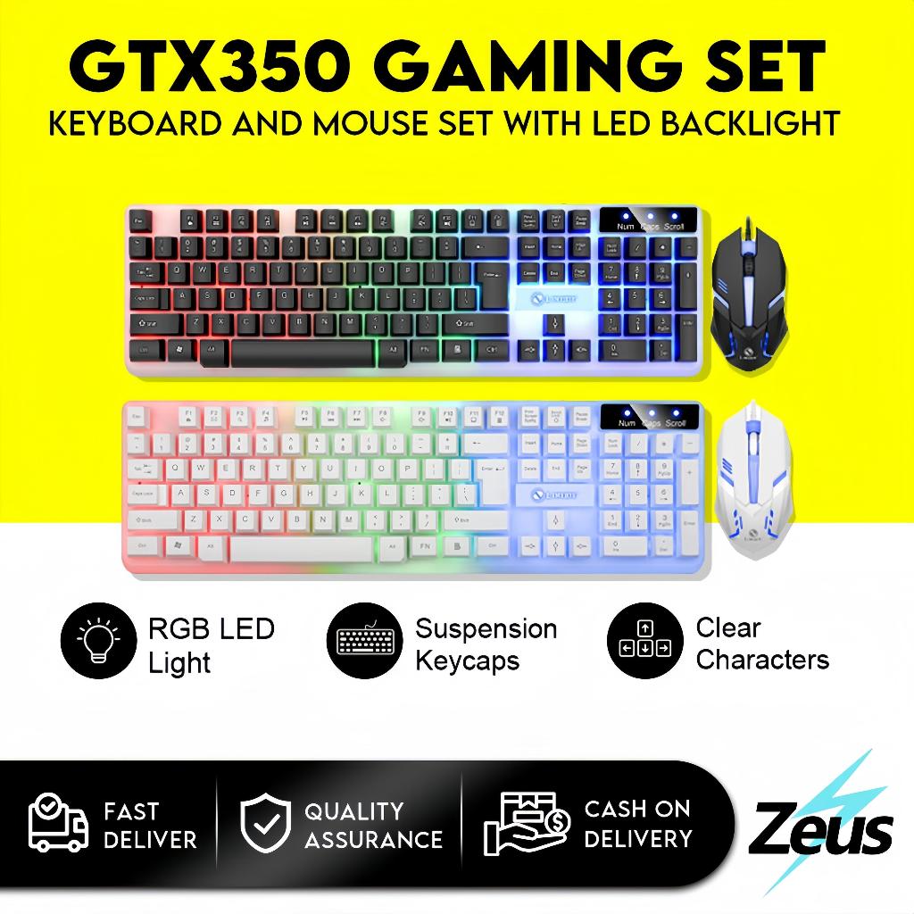Zeus x Limeide Gtx-350 Colorful Led Gaming Keyboard Mouse Set ...