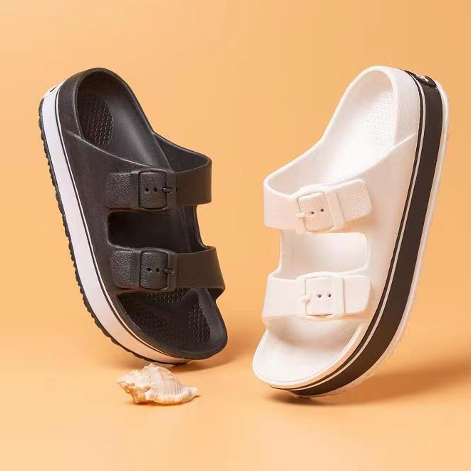 𝐂𝐋𝐎𝐒𝐒.𝐏𝐇 New Two Strap Thick Bottom Sandals For Women 36-40 | Shopee ...