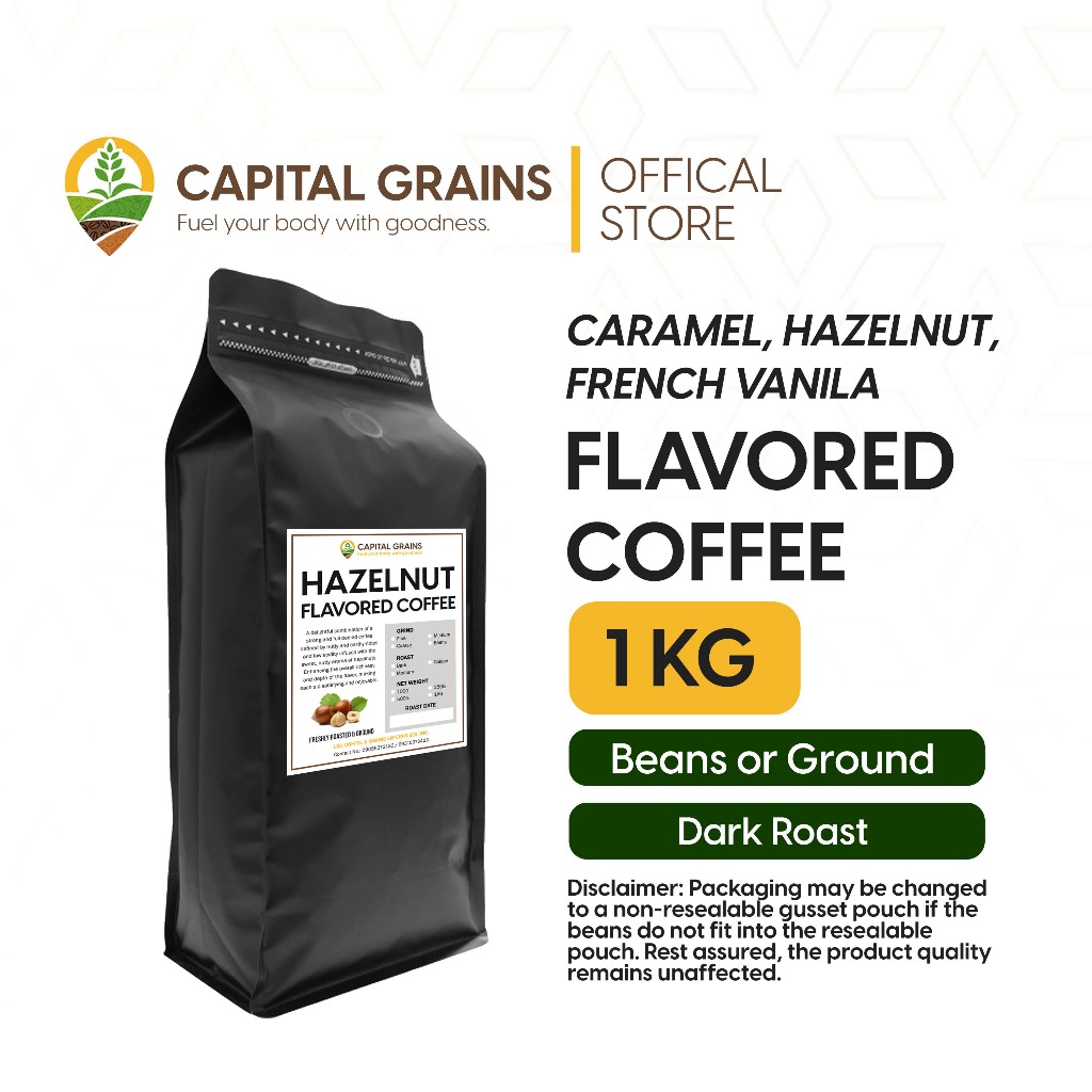 [CG] 1KG Hazelnut French Vanilla Caramel Flavored Coffee in Resealable ...