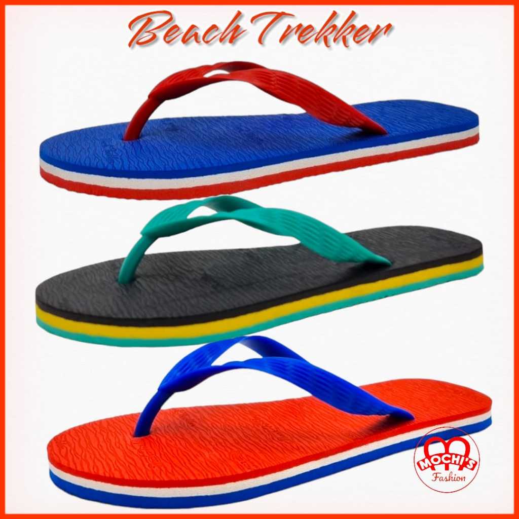 Beach Trekker Men's colored Rubber Slippers/Flipflops for all ages (1 ...