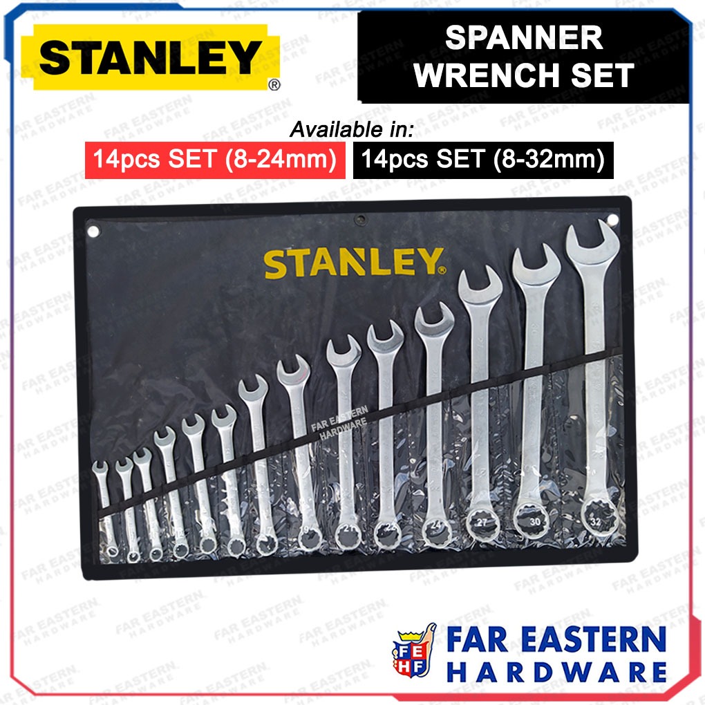 STANLEY Combination Wrench Spanner 14pcs Set Close Open STHT | Shopee ...
