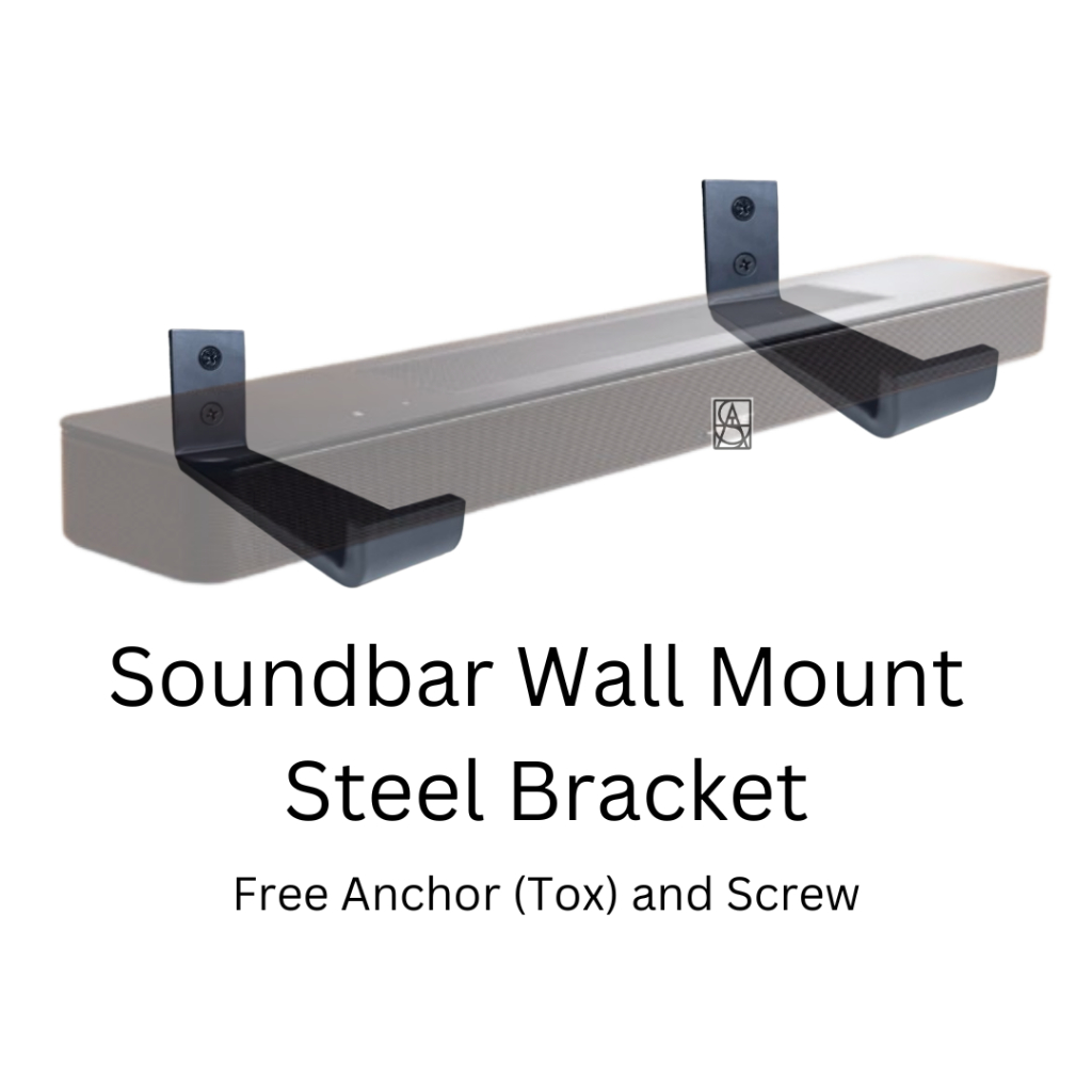 2pcs Universal Sound Bar Wall Mount Bracket Steel Heavy Duty Soundbar ...